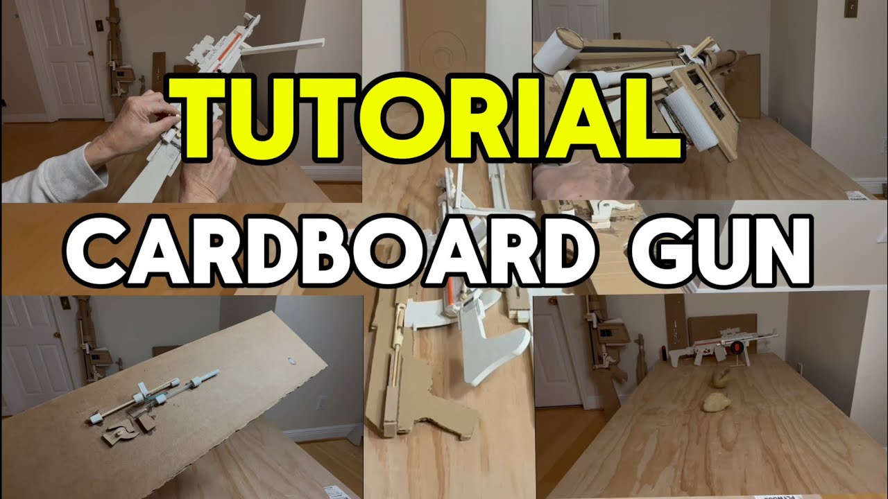 Tutorial / Diy cardboard guns 🔫🔫🔫 how to buil cardboard guns - YouTube