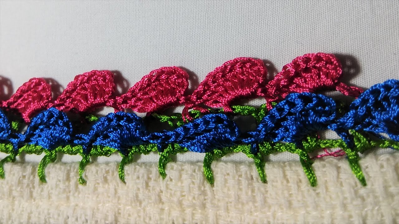 CROCHET DOUBLE WAVE EDGING. - YouTube