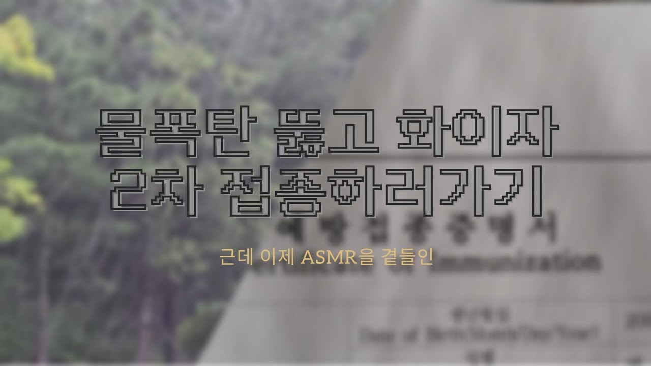 코로나19 백신 맞으러 가는 브이로그 화이자 2차 접종 코로나 백신 후기 설명참고 Youtube