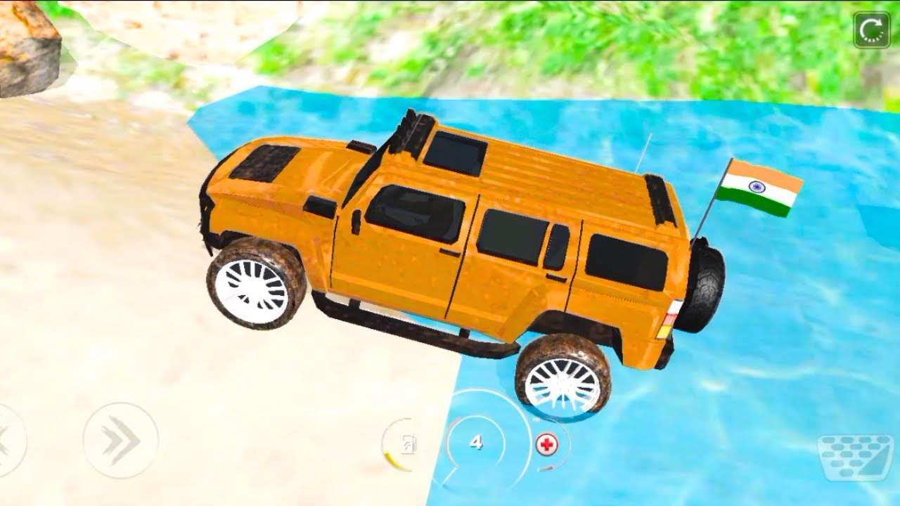 "Indian Offroad Jeep Stuck Animation 🚙💦 Extreme Mud Challenge Gameplay ...