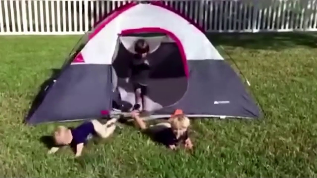All kids fall out of tent | Funny kids | Funny Kids Fail - YouTube