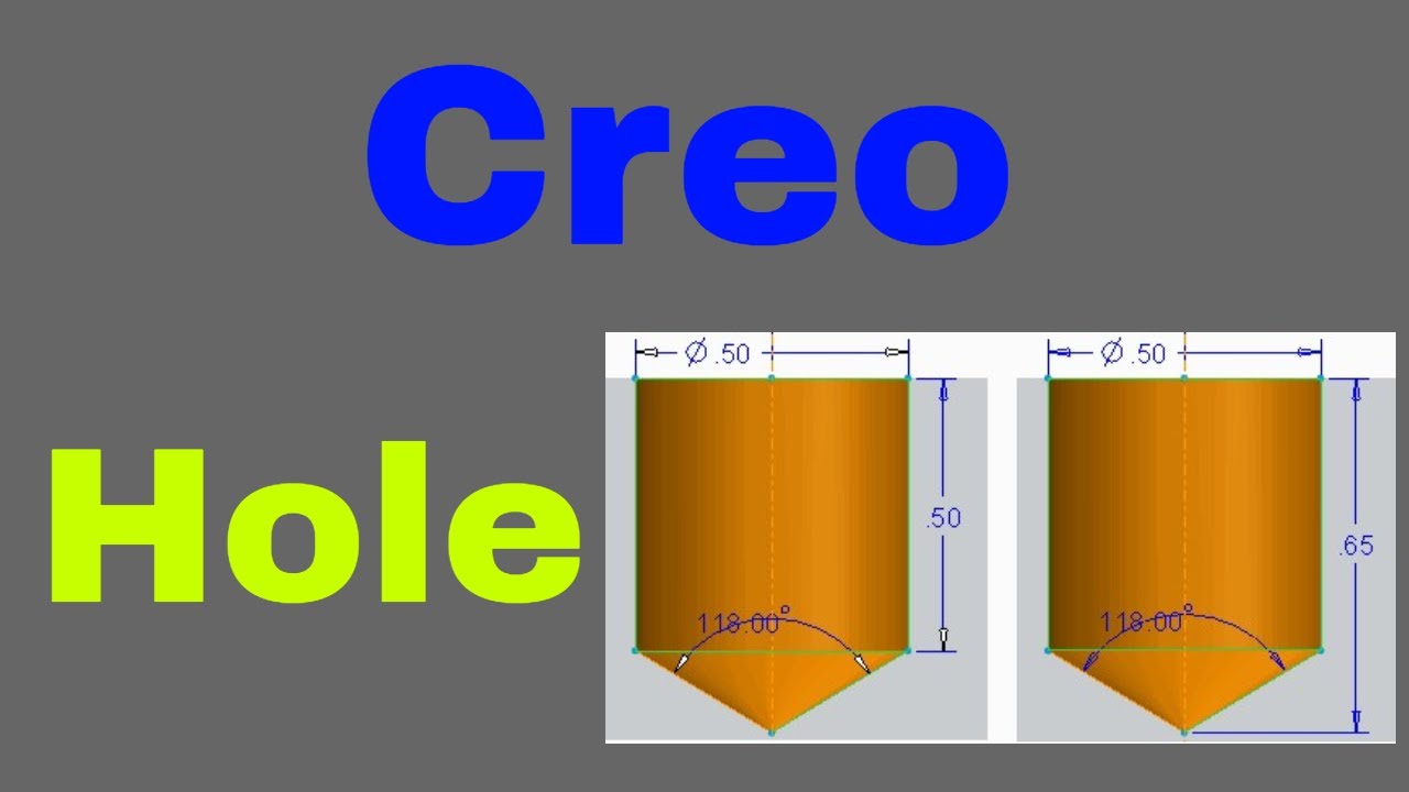 Creo - Hole option - YouTube