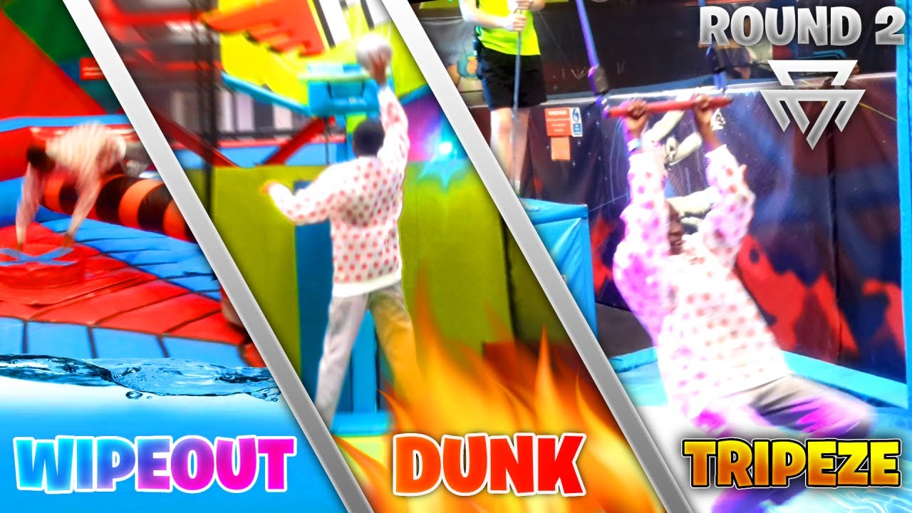 Playing Fall Guys In REAL LIFE (Trampoline Park Edition) | ARES ROUND 2 ...