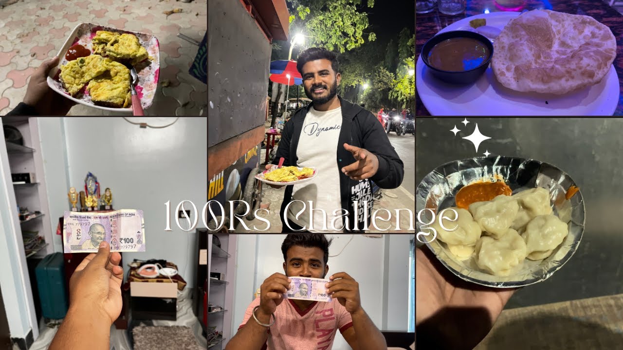 Living on Rs 100 only 24hrs|| Cheapest food Challenge|| Mr_Cringe ...