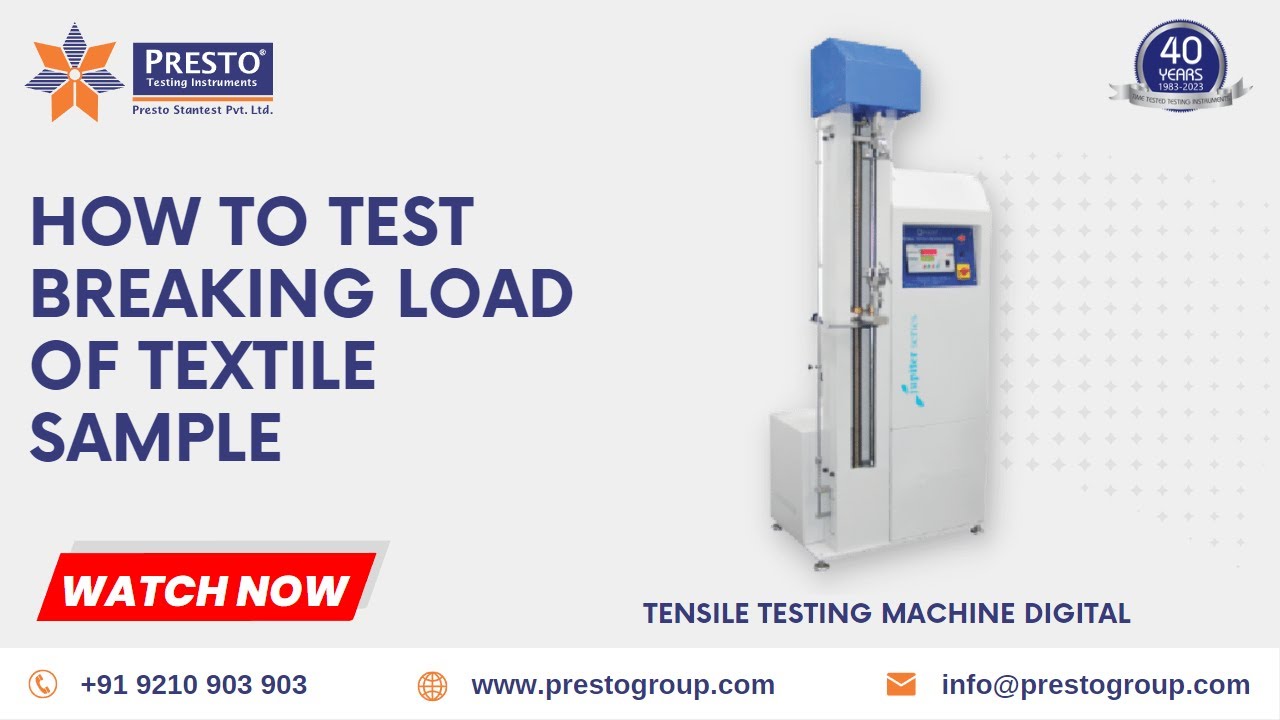 Test Breaking Load of Textile Sample | Presto Group - YouTube