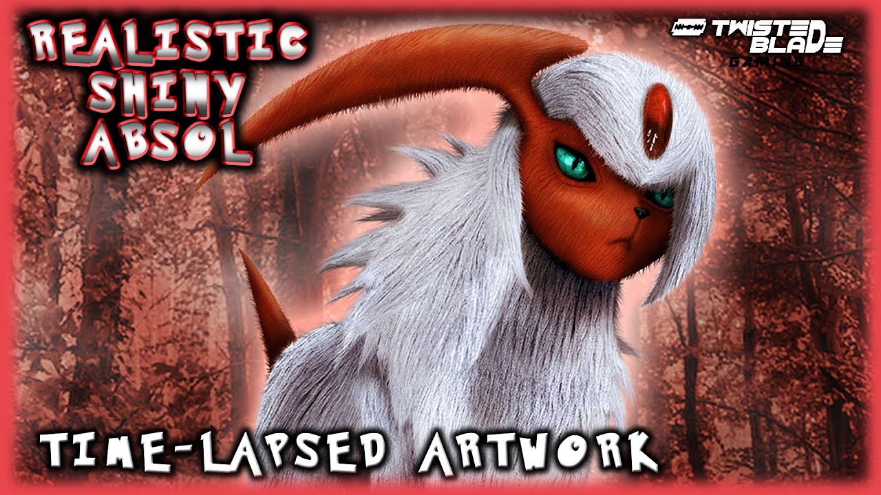 Shiny Absol In Real Life! Time - Lapsed Pokemon Artwork - YouTube