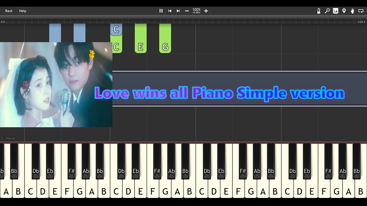 【7】LOVE WINS ALL "IU" PIANO Simple Version And Sheet Piano - YouTube