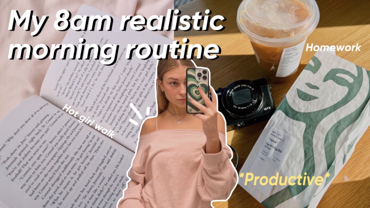 My 8 AM REALISTIC Morning Routine // productive and healthy - YouTube