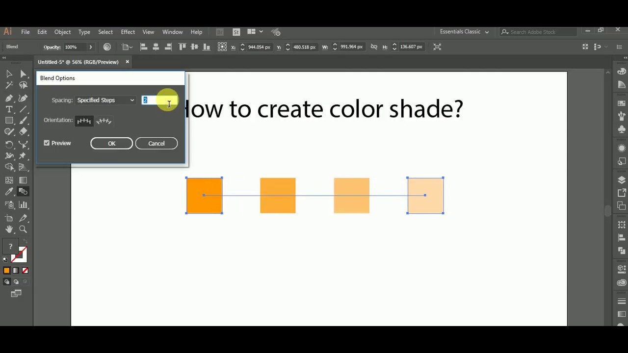 How to Create Color Shade for Designing using Illustrator? - YouTube