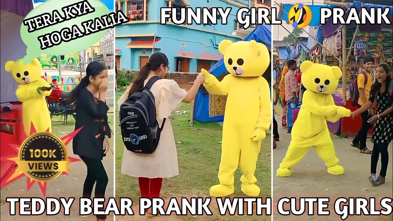 Teddy Bear Pranks On Girls Prank On Fair In Public Places Funny