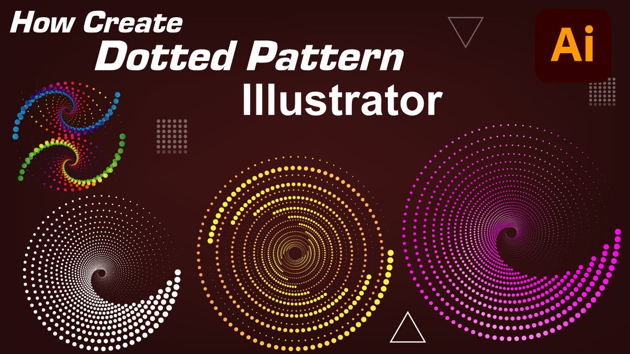 Illustrator CC Tutorial: How to create a dotted round pattern - YouTube