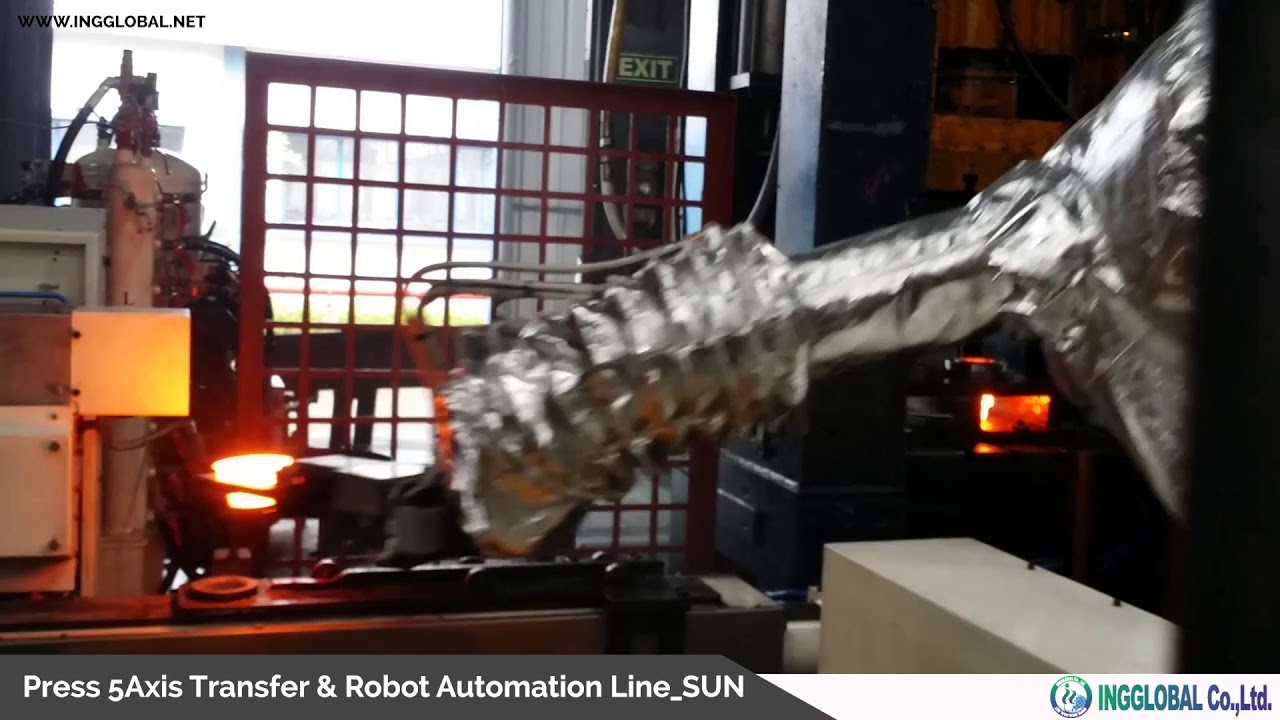 ROBOT HANDLING_Press 5Axis Transfer & Robot Automation Line SUN - YouTube