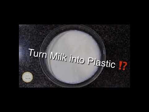 TURN MILK INTO PLASTIC ⁉️ (At home science experiment) - YouTube