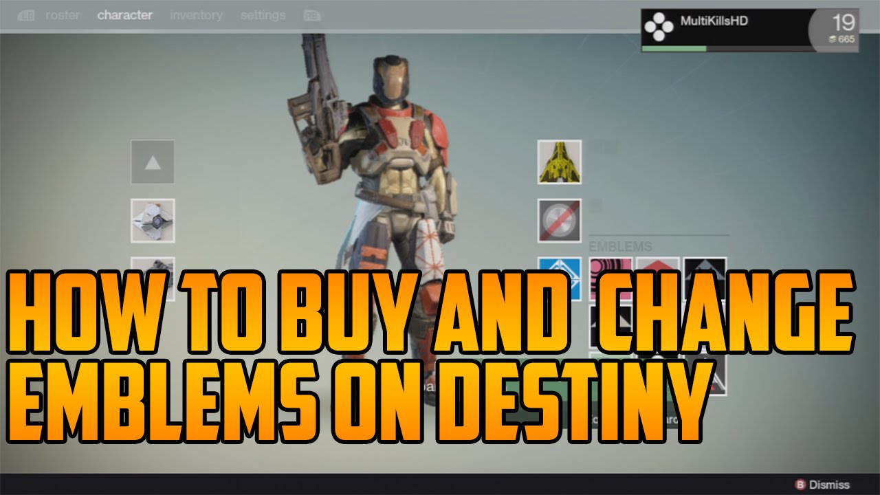 Destiny - How to Buy and Change Emblems on Destiny - YouTube