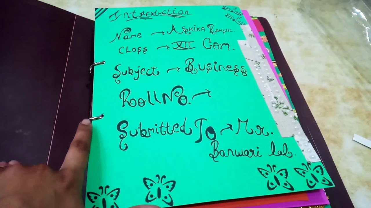 Class 12 principles of management project file - YouTube