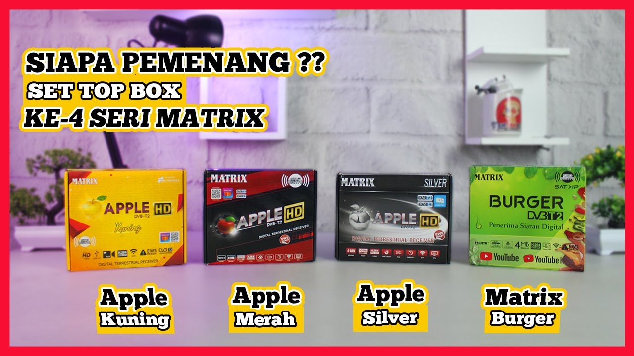 Ini 4 Varian Terlaris!!! Set Top Box TV Digital DVB-T2 Matrix Apple Red ...