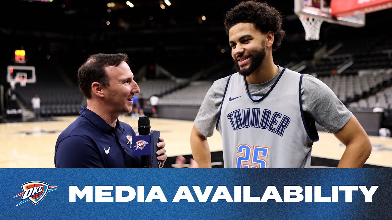 One on One + Shootaround Media Availability with Ajay Mitchell ...
