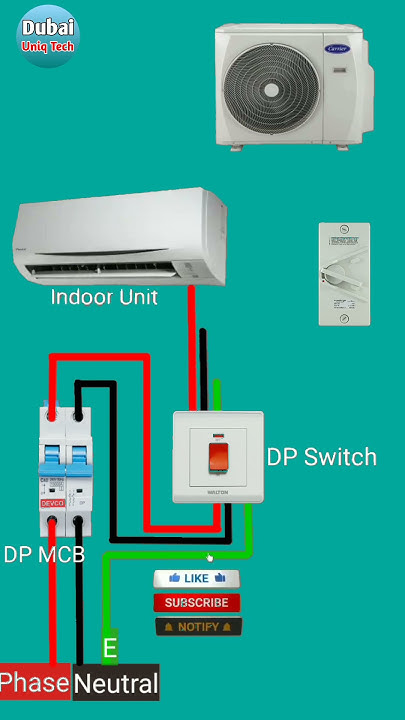 Split Ac Wiring Connection Electronic Shorts Dubaiuniqtech Youtube