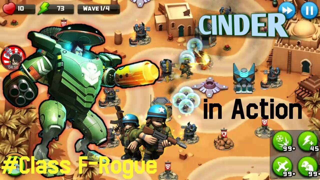 Alien Creeps TD EVENT "CLASS F-ROGUE" HARD LEVEL with only CINDER ...