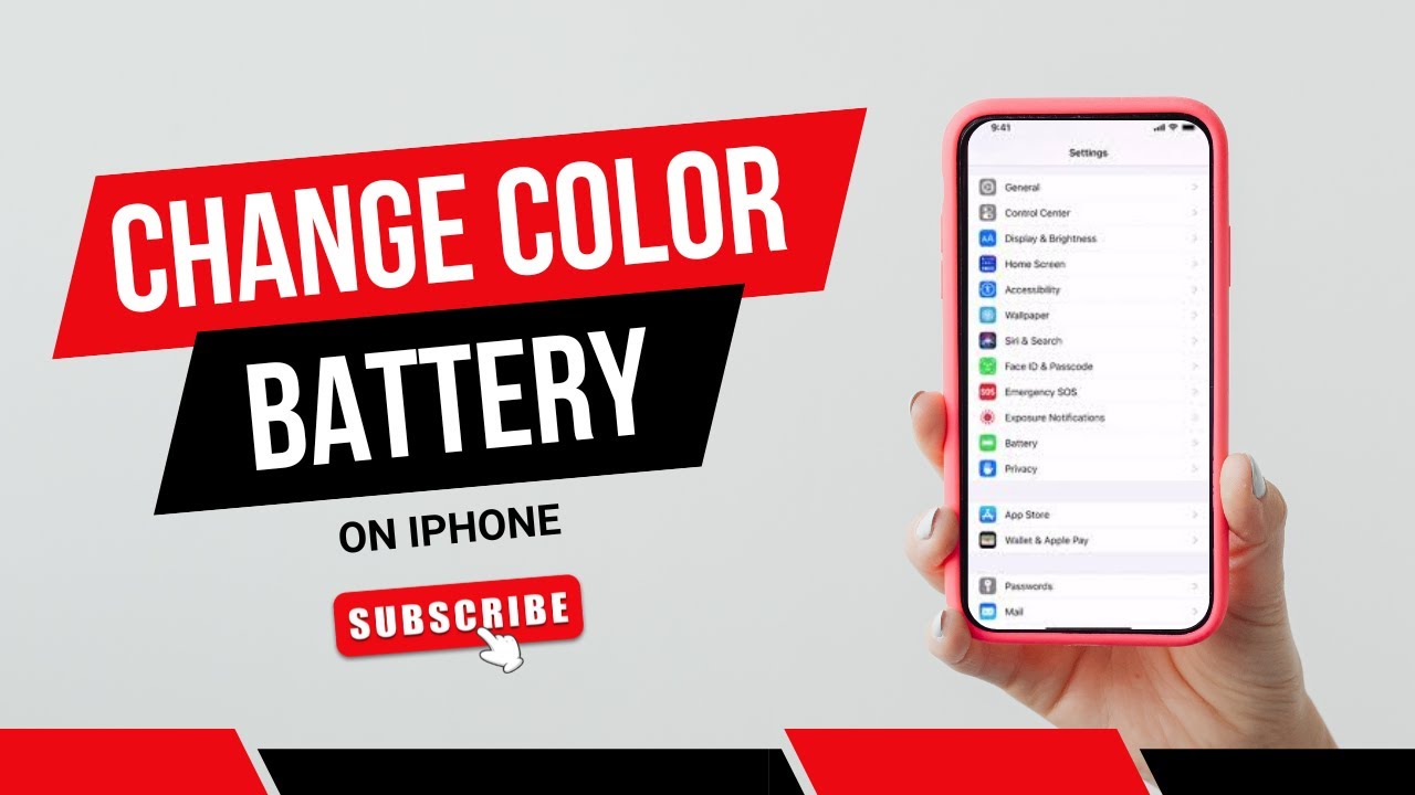 How To Change Battery Color On iPhone - YouTube