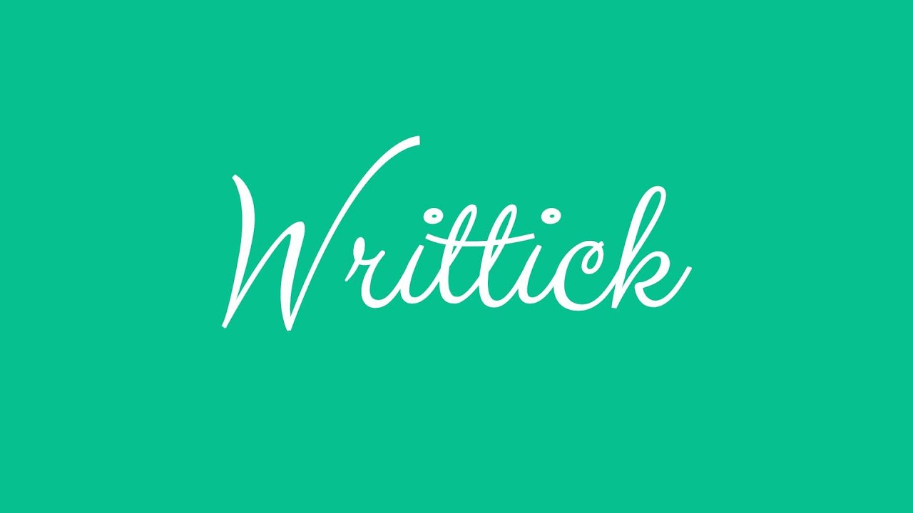 Writtick English Cursive Handwriting Tutorial - YouTube
