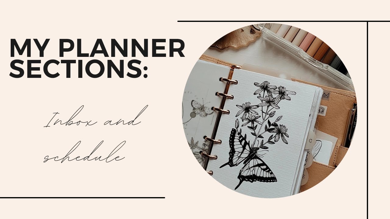 A closer look at my planner sections | inbox | schedule - YouTube