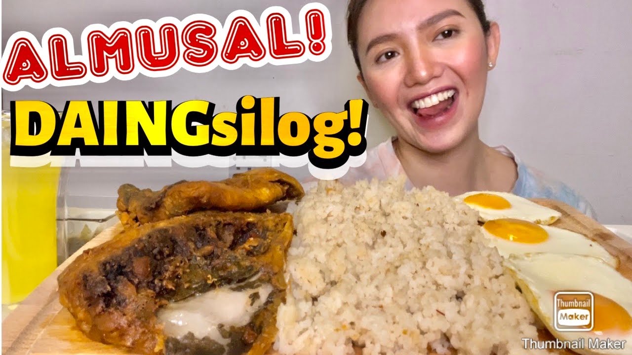 DAINGSILOG PINOY ALMUSAL MUKBANG || DAING NA BANGUS + SINANGAG + ITLOG ...