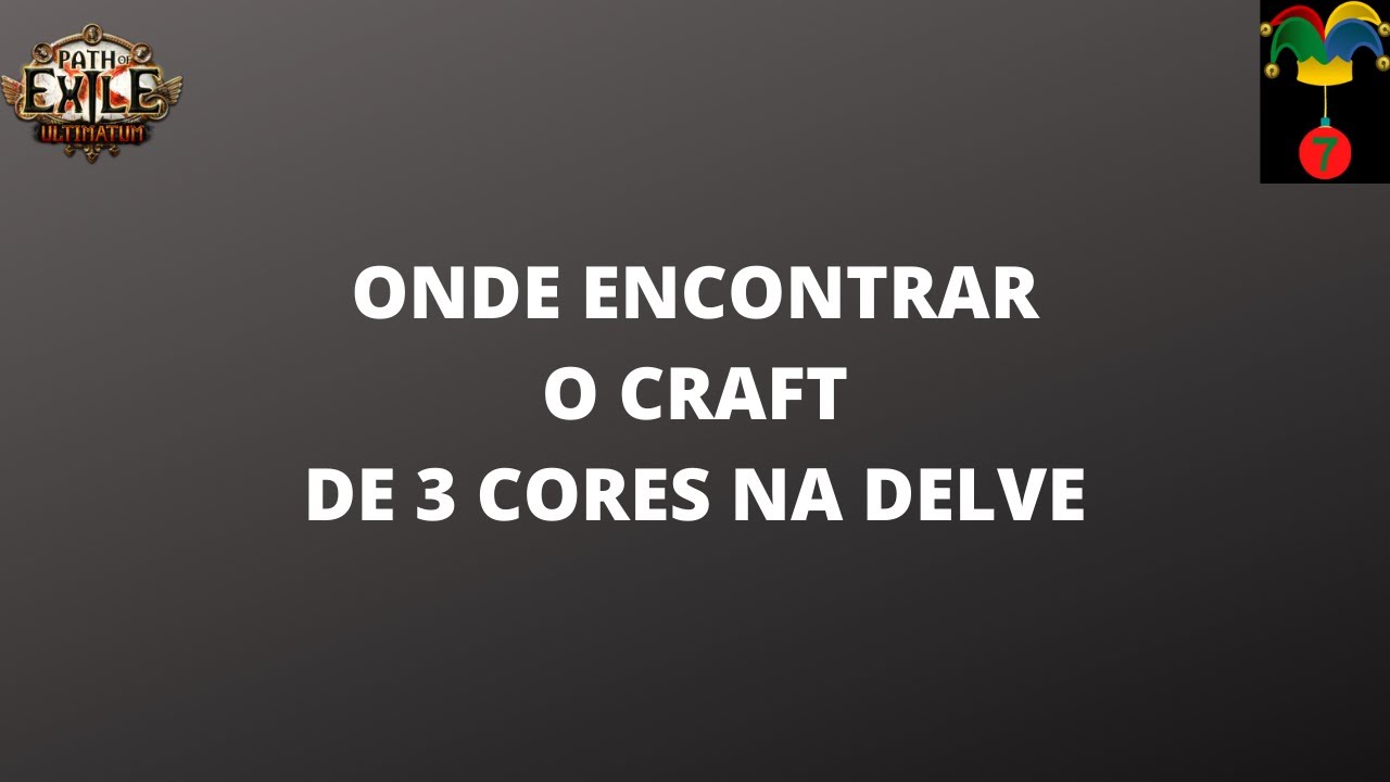 CRAFT 3 CORES DE SOCKETS PATH OF EXILE : ONDE ENCONTRAR - YouTube