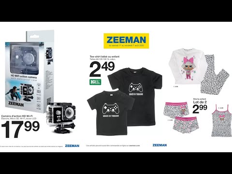 ZEEMAN SOLDES JUSQU'À  -50% ARRIVAGES DU 1er AU 7 AOÛT 2020