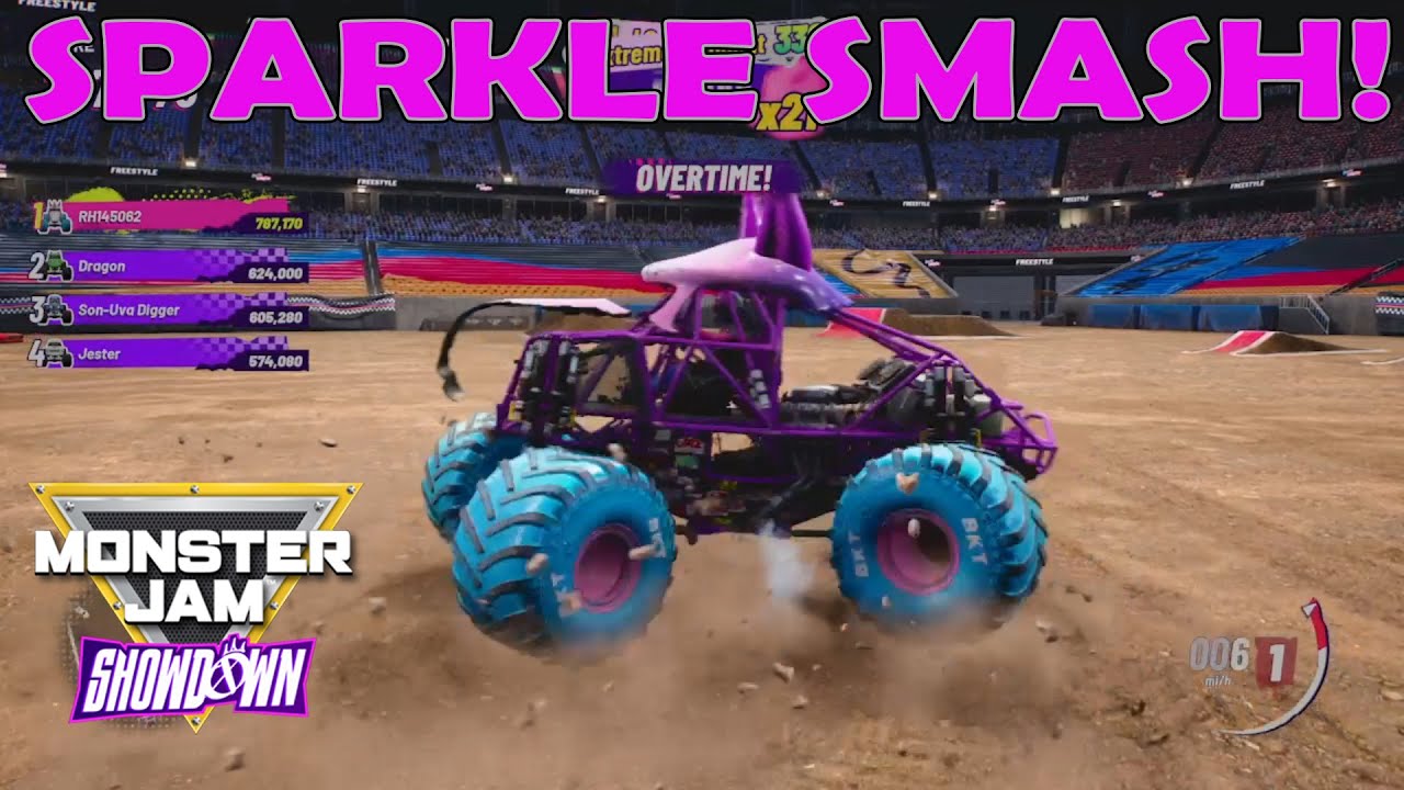 Monster Truck Showdown Sparkle Smash Million Point Freestyle! - YouTube