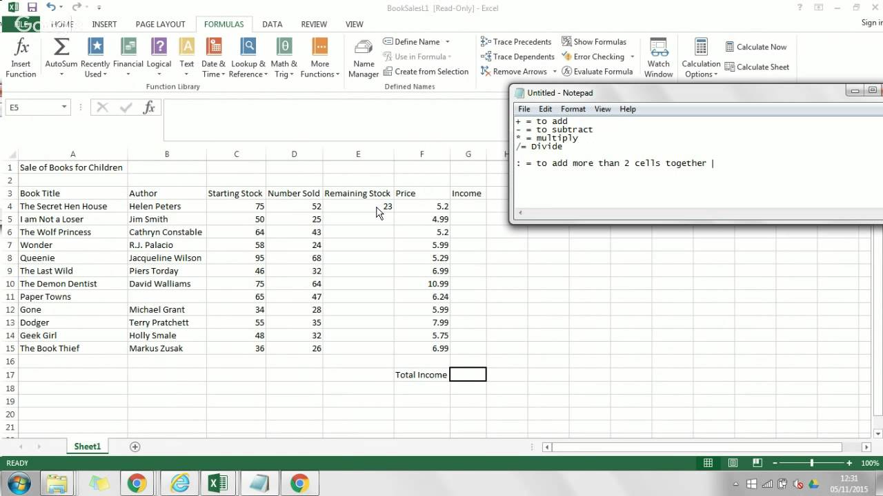 Intro to Excel and formulas - YouTube