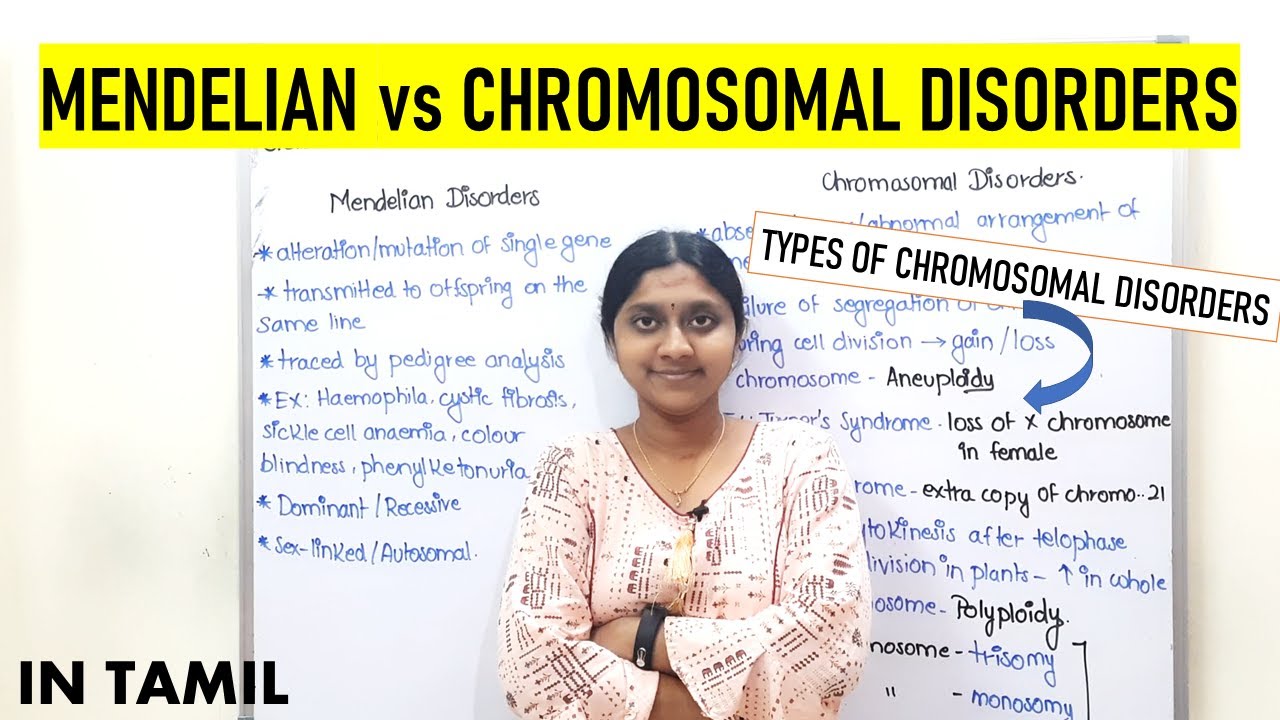 Mendelian Vs Chromosomal Disorders In Tamil Class 12 Principles