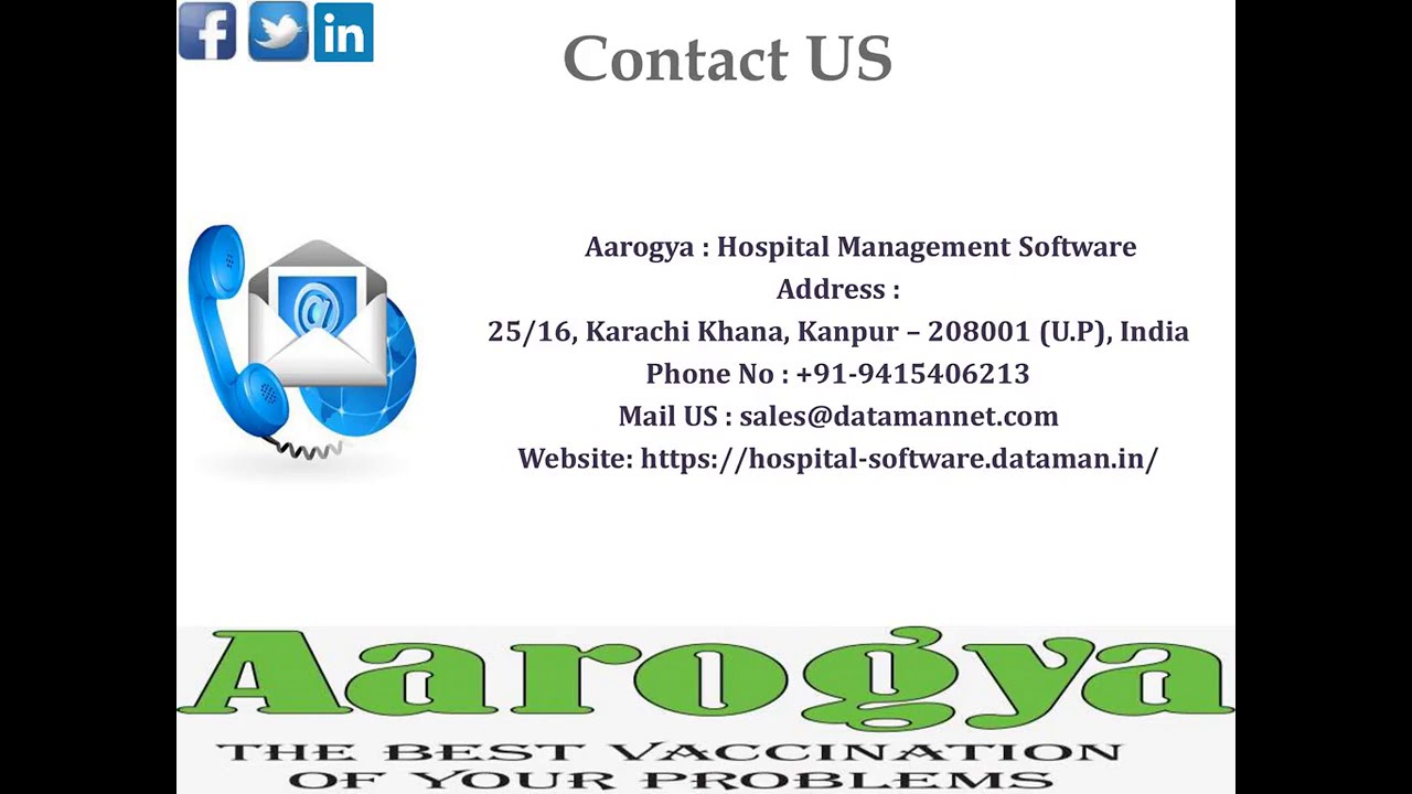Hospital Management System Software in India - AAROGYA - YouTube