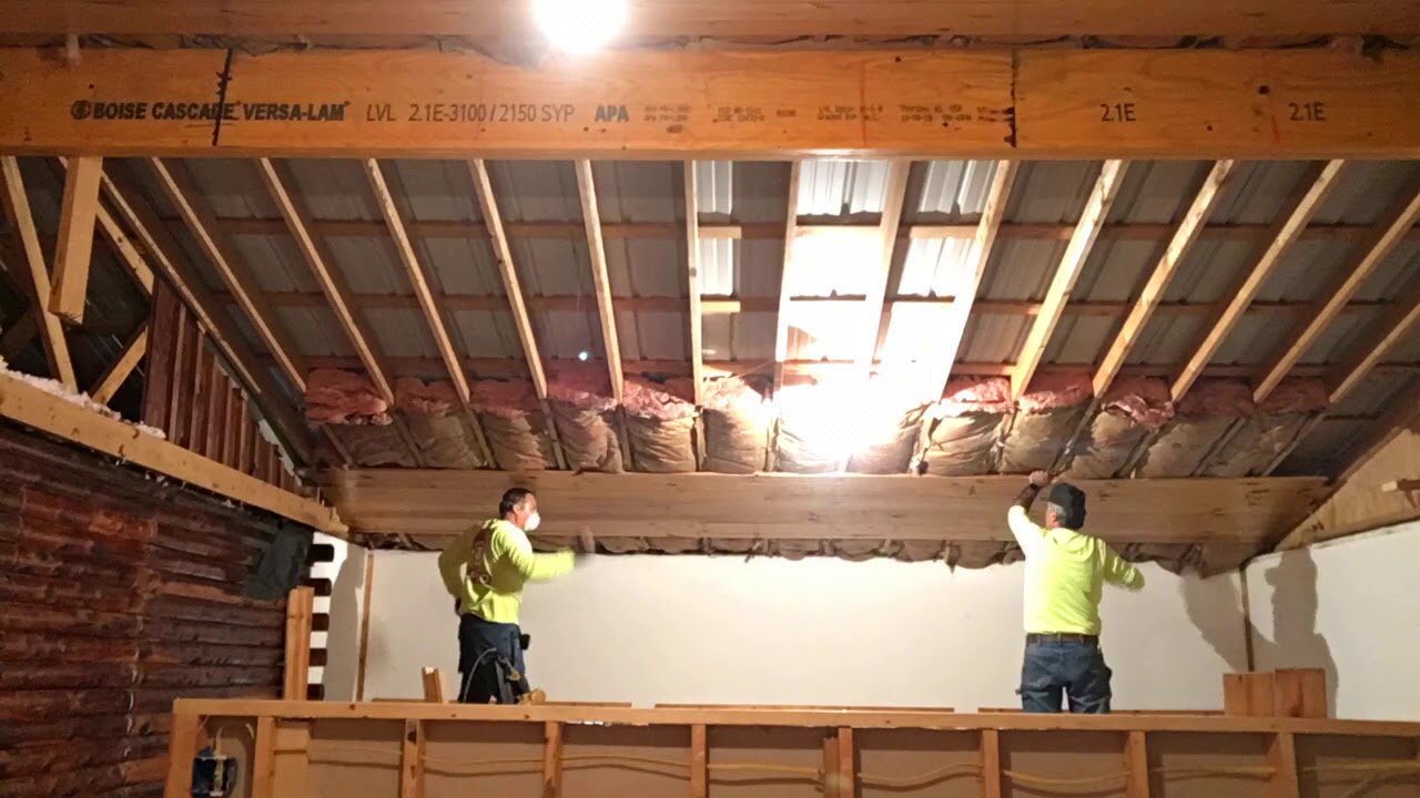 Putting GR Ceiling up - YouTube