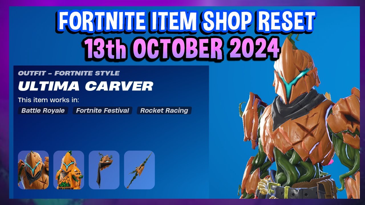 *NEW* ULTIMA CARVER BUNDLE! (Fortnite Item Shop Reset 13th October 2024 ...