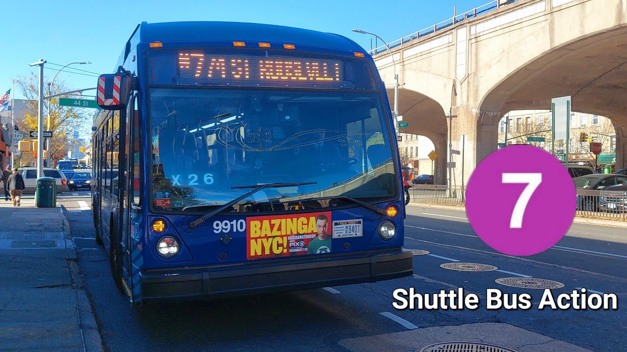 MTA New York City Transit: (7) Shuttle Bus Action #mta - YouTube