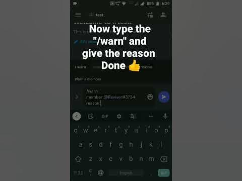 How to use Mee6 slash for /warn Command in Discord Mobile #roduz #discord #howto #warn #mee6 # ...