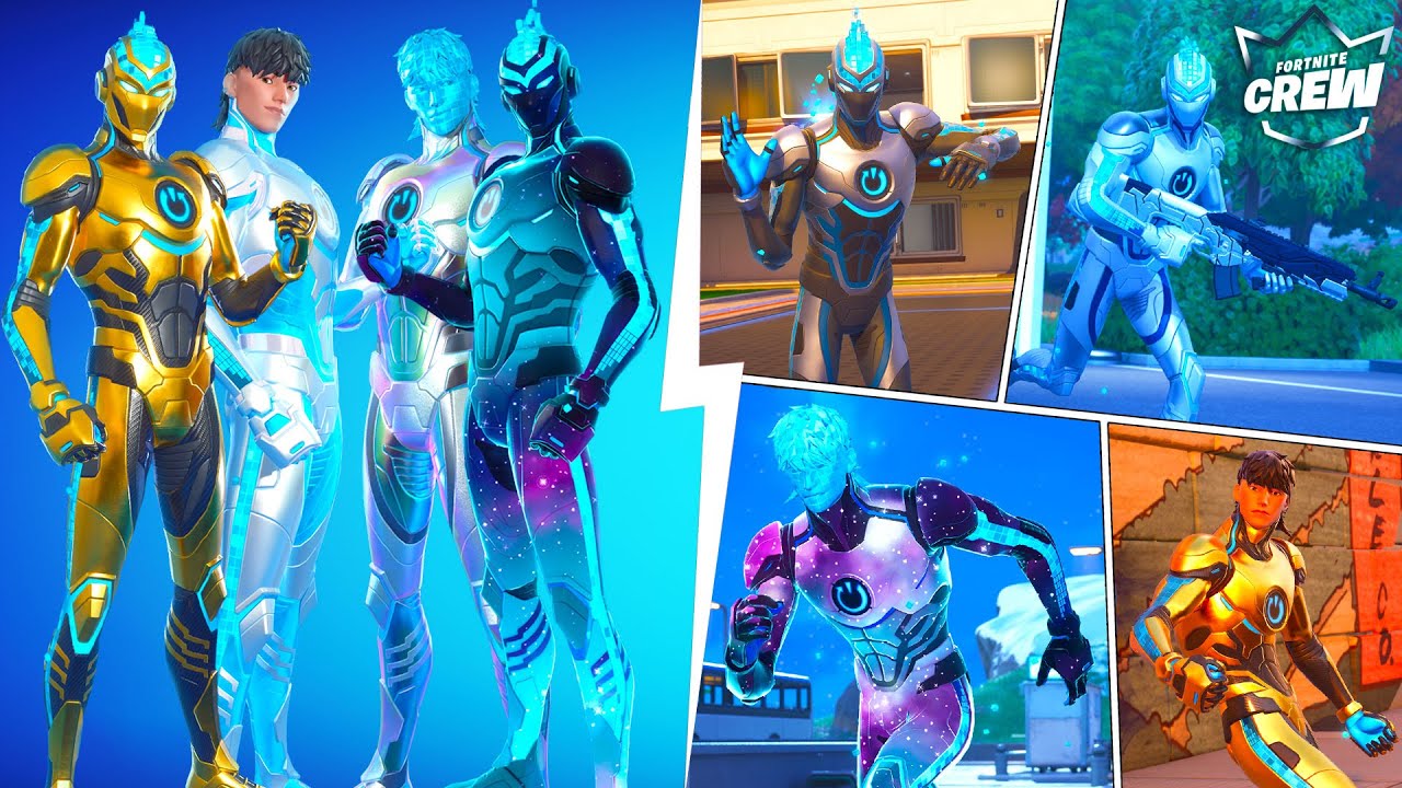 Fortnite July 2025 Crew Pack REBOOT MAN Skin Reactive GAMEPLAY All ...