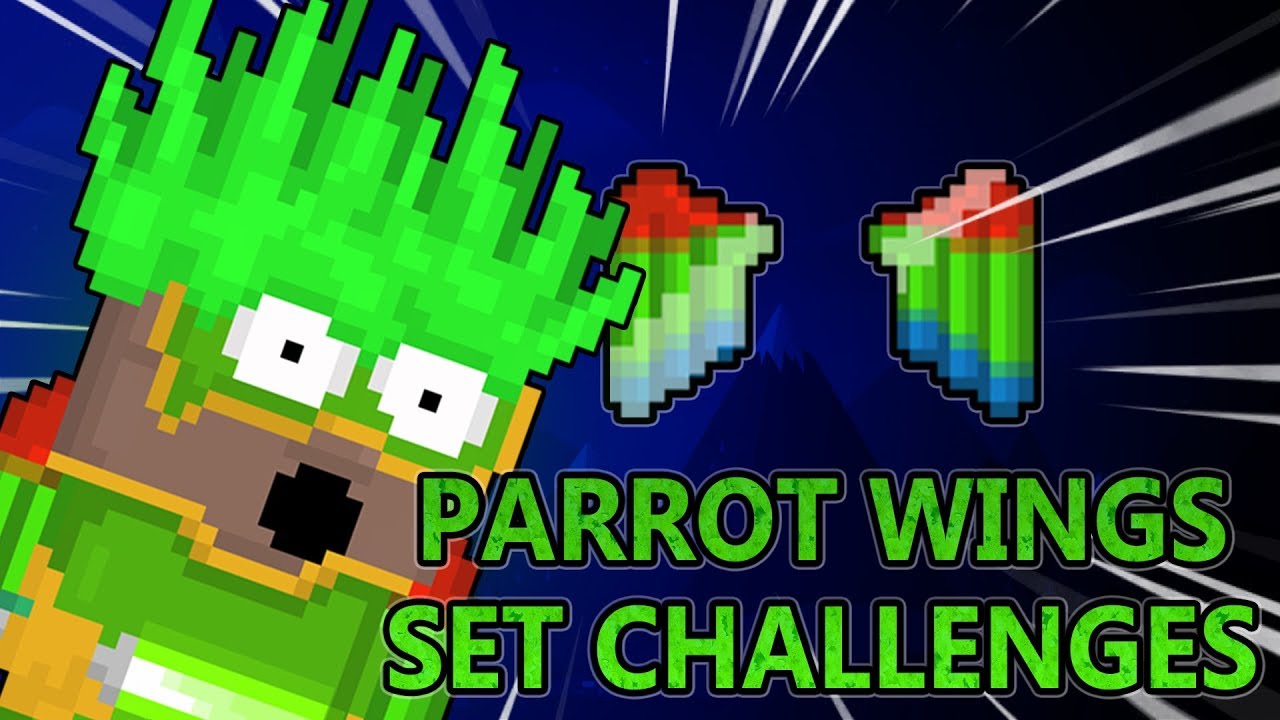 Growtopia - Parrot Wings Set Challenges! - YouTube