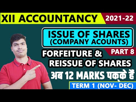 Forfeiture & Reissue of shares | Company Accounts Part 8. Term 1 12th ...