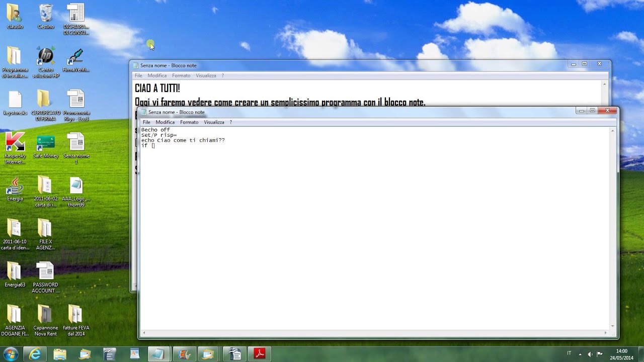 Come creare un semplicissimo programma con il blocco note e senza installare alcun programma ...
