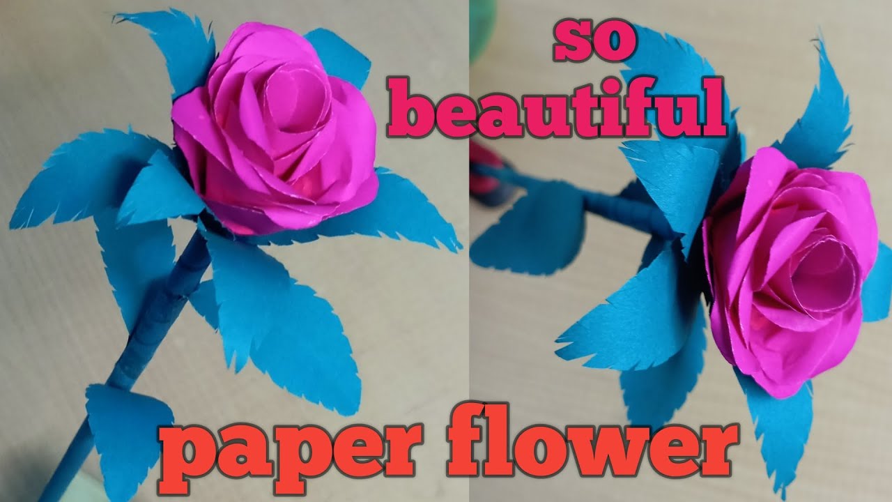 paper flower beautiful design || kagaj phool banana sikhen || Harip143 ...