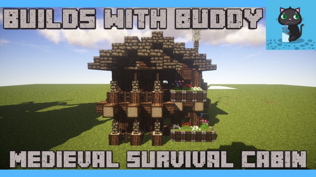 Minecraft - Medieval Survival Cabin Tutorial - YouTube