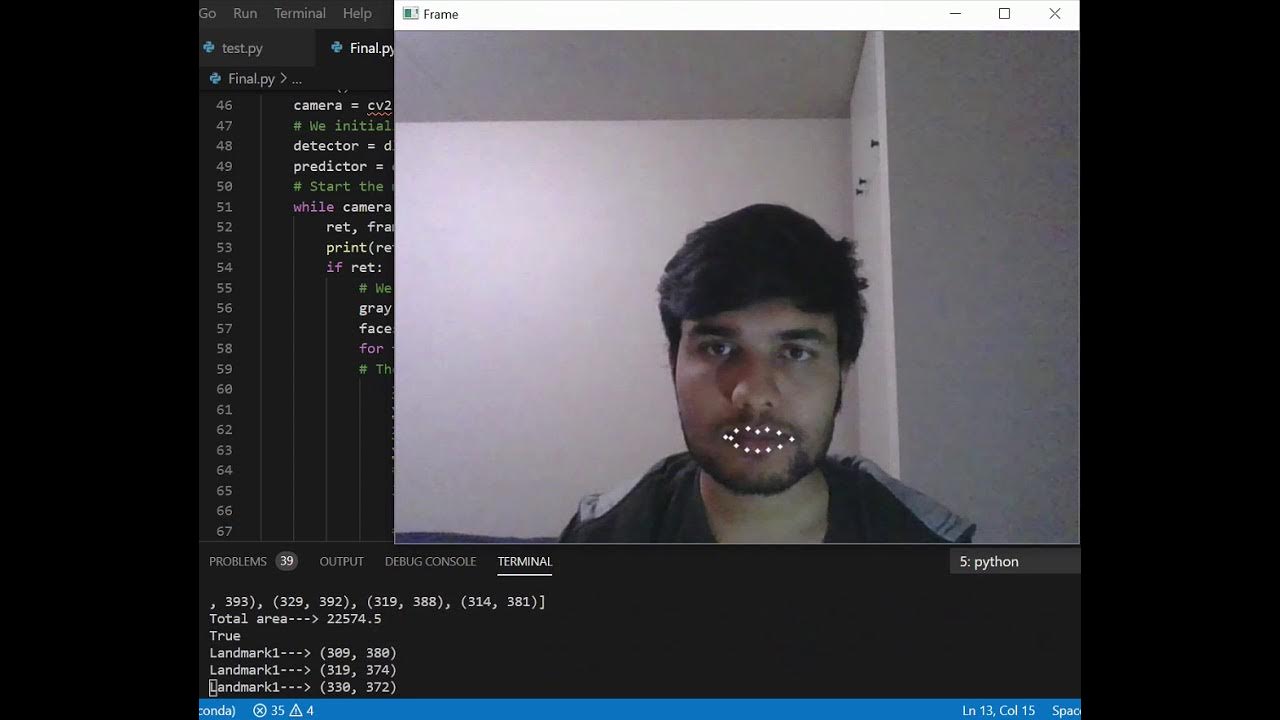 Driver Drowsiness Detection Based On Yawning Detection - YouTube