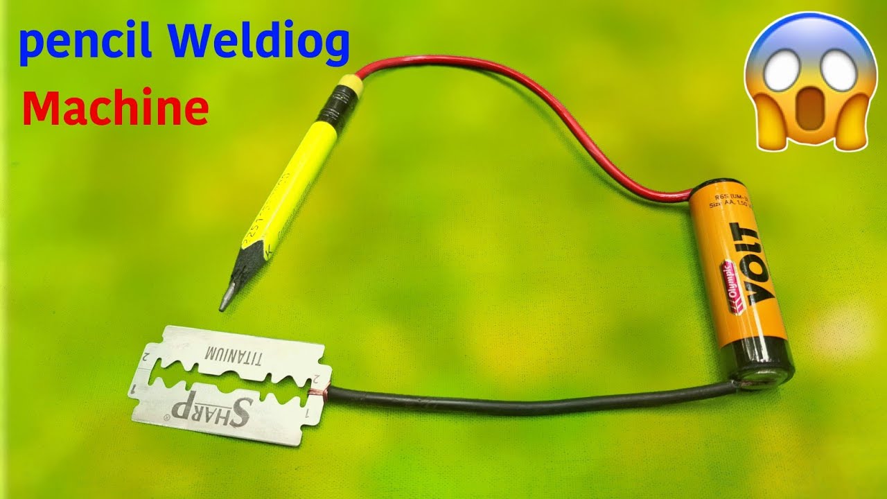 How To Make Simple Pencil Welding Machine At Home With Blade | Diy 12V ...