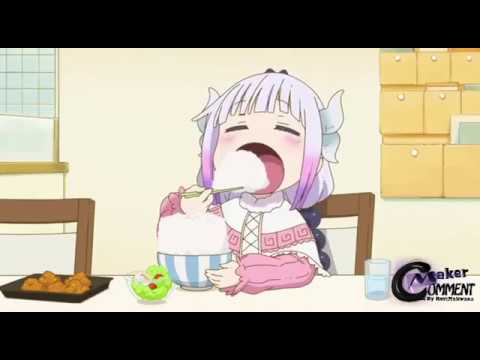 Kanna Kawaii Eating - Kobayashi-san Chi no Maid Dragon - YouTube
