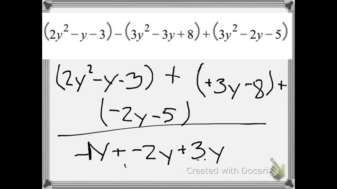 The Sum Of Polynomials YouTube