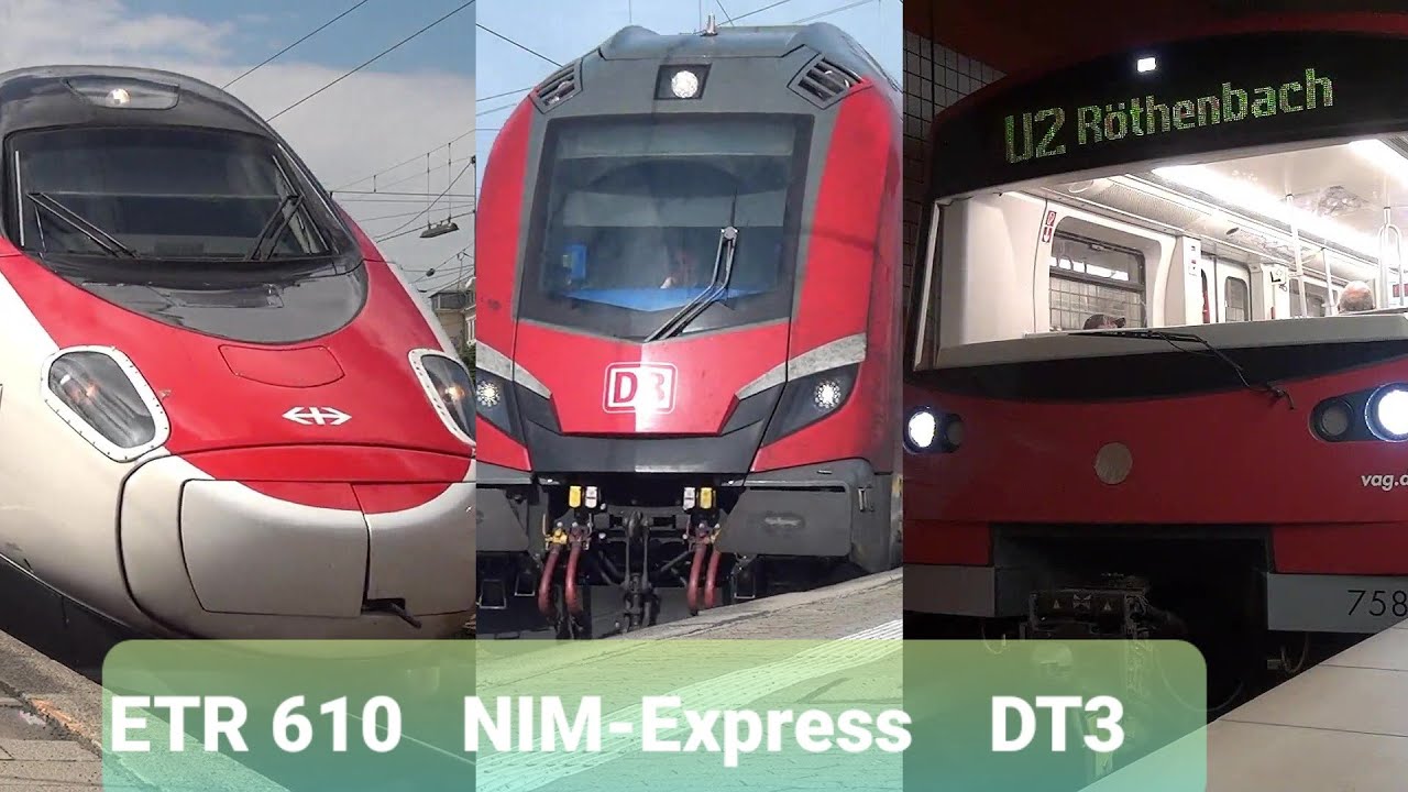 ECE (Pendolino ETR 610) / München Nürnberg Express / U-Bahn DT3 - YouTube
