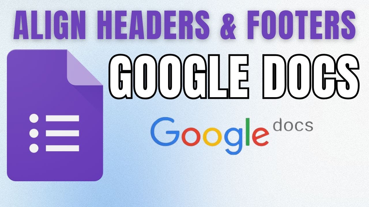 How to Align Header and Footer TEXT Easily in Google Docs - YouTube