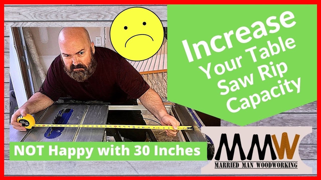 Increase Table Saw Rip Capacity For Free or Low Cost - YouTube